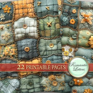 Digital Printable Scrapbook Paper Pack Junk Journal Paper Patchwork ...