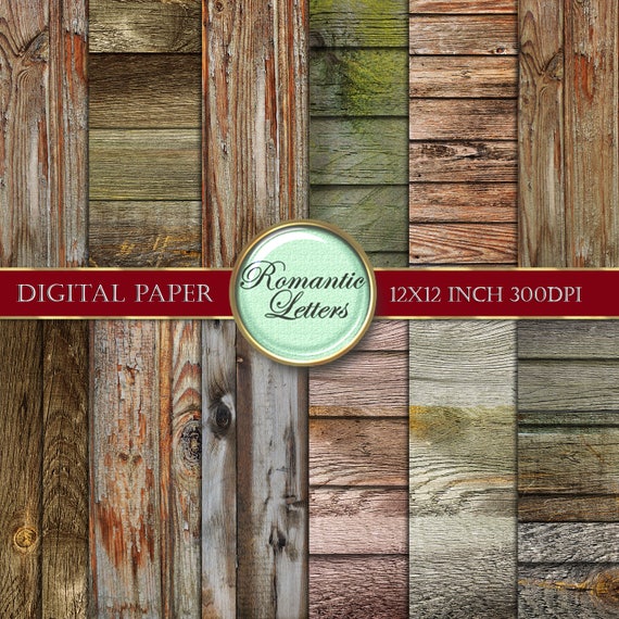 Wood Digital Paper Pack Digital Wood Background Paper Digital - Etsy