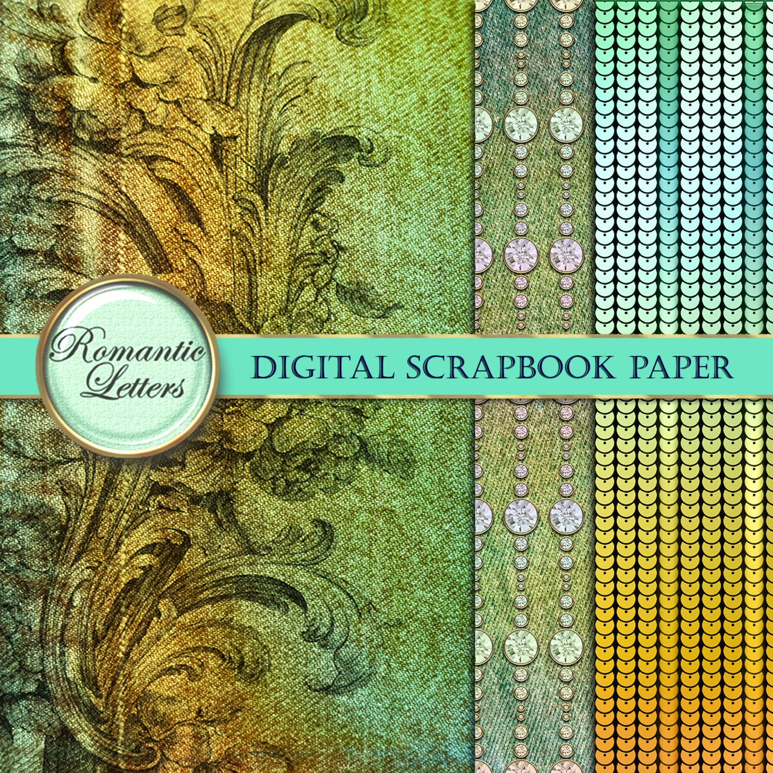 Vintage Digital Paper Pack Vintage Scrapbook Album Paper Linen - Etsy