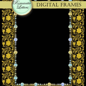 Digital Scrapbook Frame Gold Clipart Digital Gold Lace Clip Art Digital ...