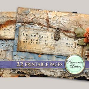 Digital Paper Pack Scrapbook Background Paper Digital Printable Journal ...