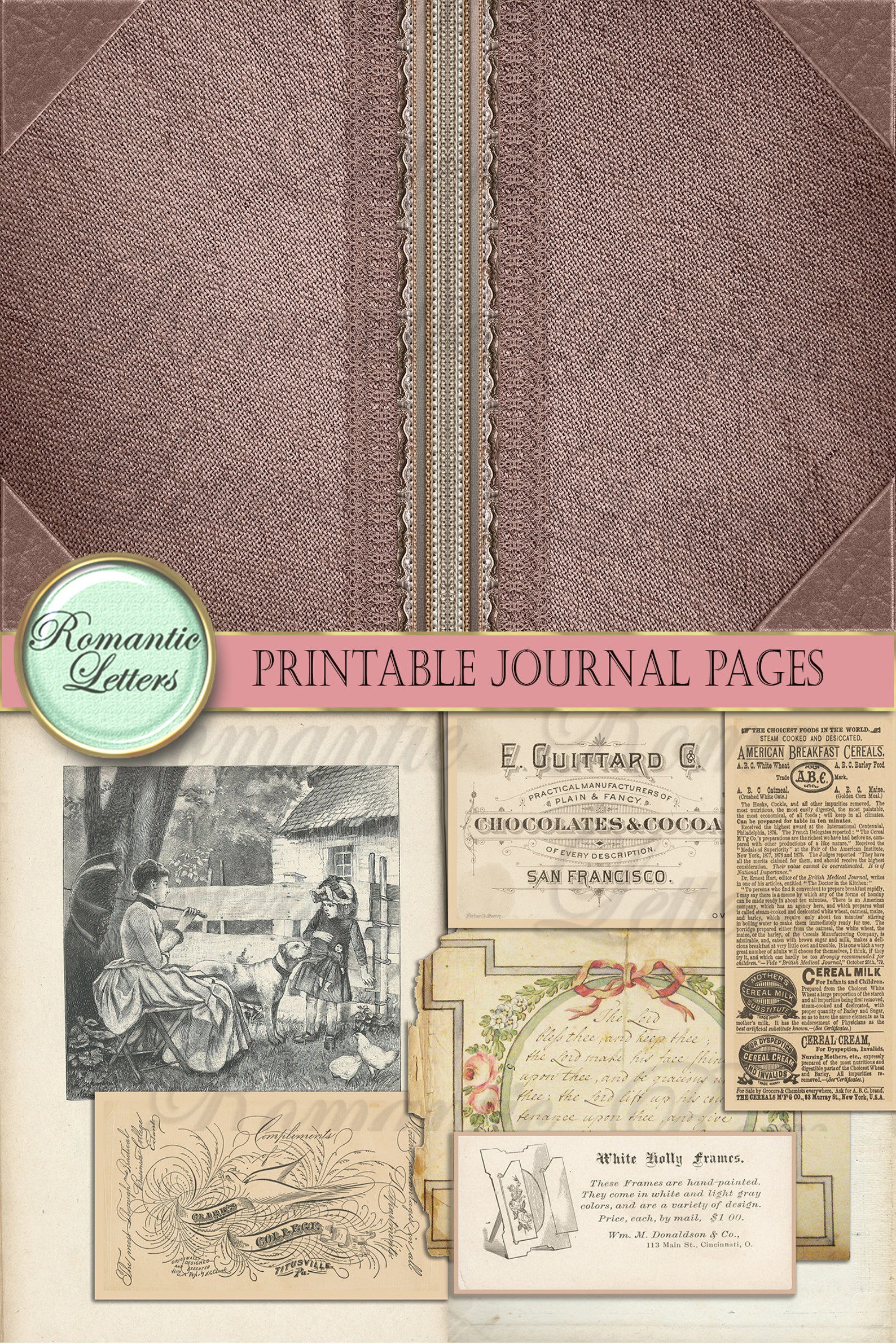 Digital Paper Pack Scrapbook Background Paper Digital | Etsy