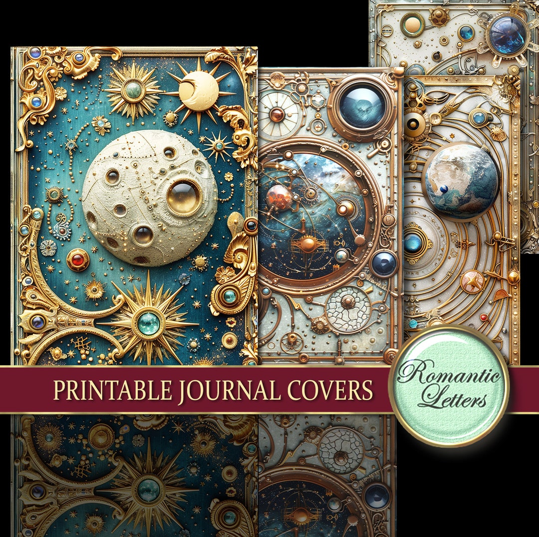 Printable Journal Covers Digital Printable Book Cover Fantasy Magic ...
