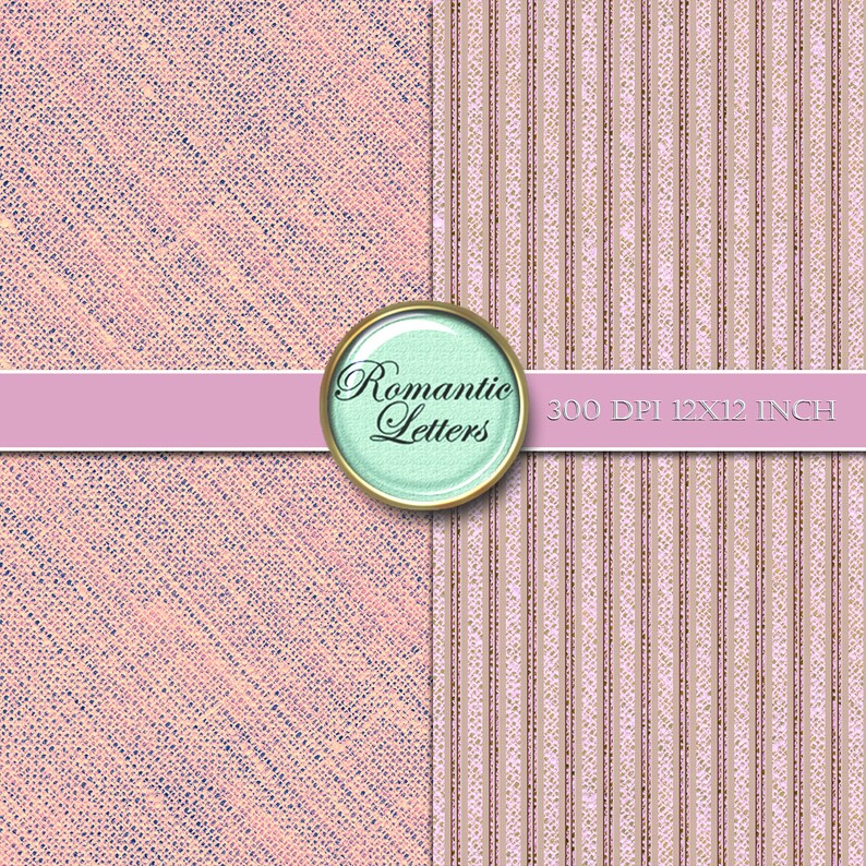 Linen Texture Digital Paper Pack Digital Scrapbook Paper Pink Digital ...