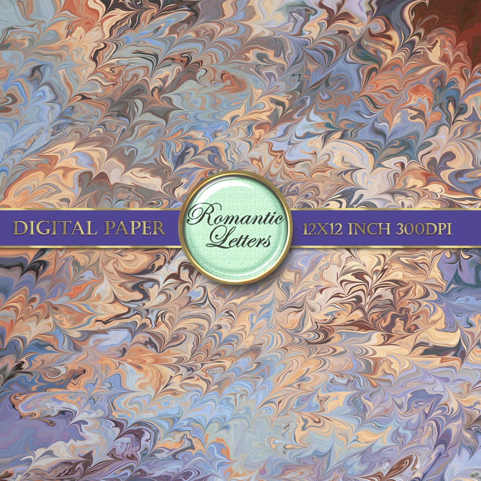 Marbled Digital Paper Pack Digital Scrapbook Background | Etsy