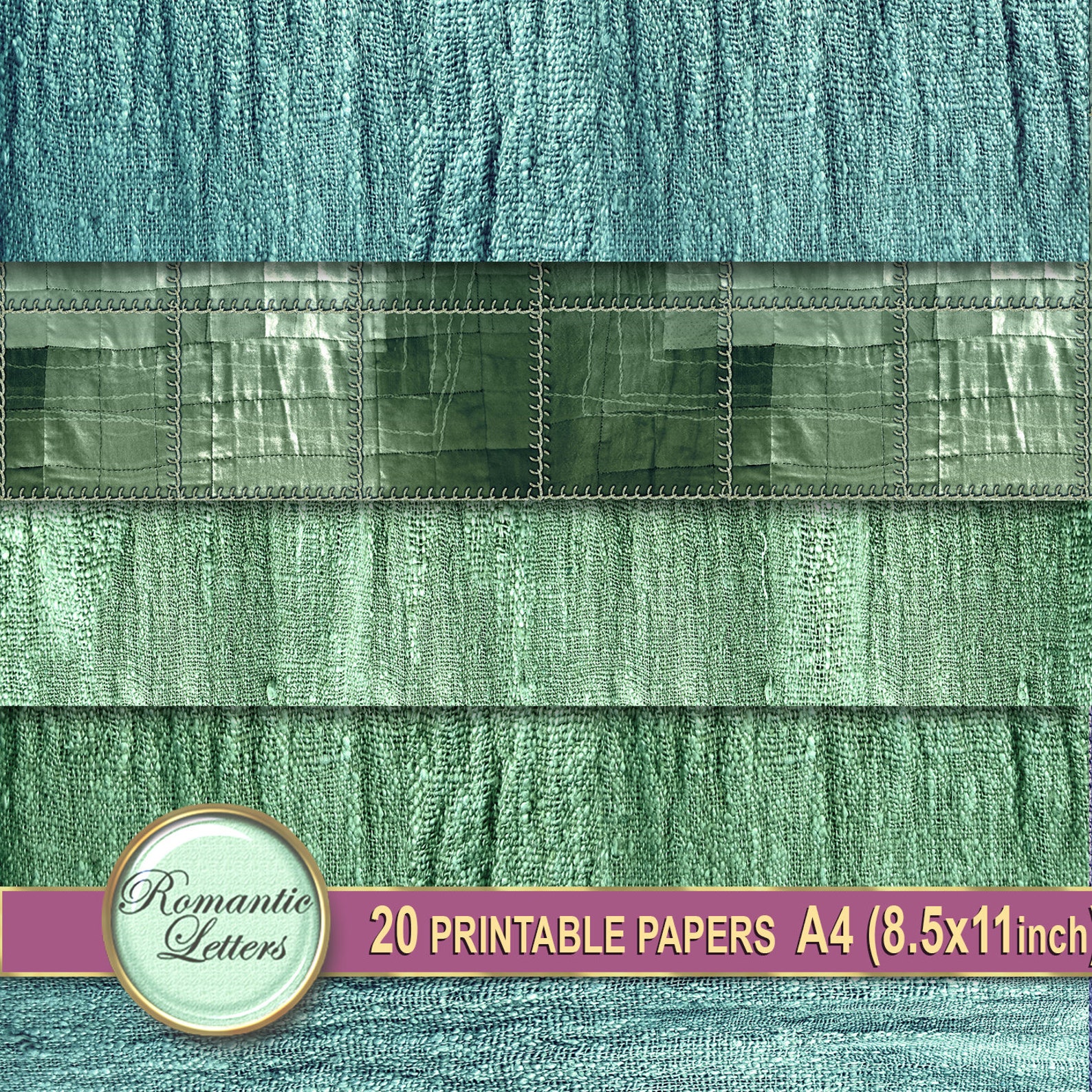 Fabric Texture Digital Printable Scrapbook Paper Pack Journal - Etsy