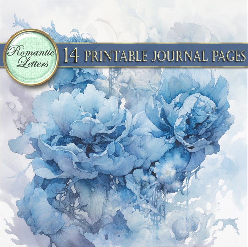 Printable Scrapbook Paper Pack Floral Digital Printable Journal Pages ...