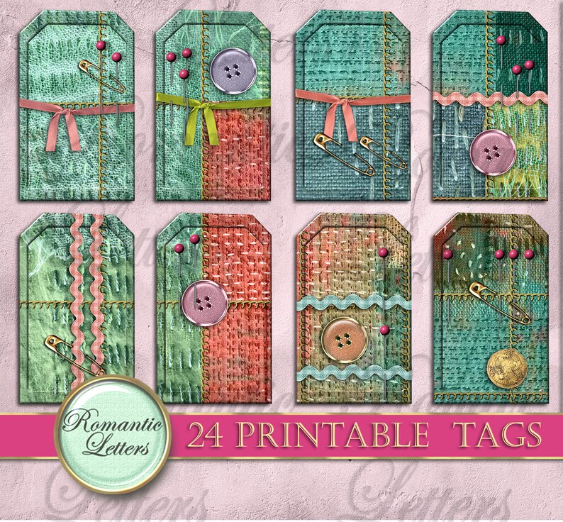 Printable Scrapbook Tags Printable Gift Tags Printable - Etsy