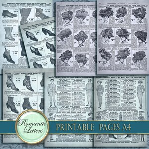 Printable Victorian Magazine Pages Digital Printable Paper Vintage ...