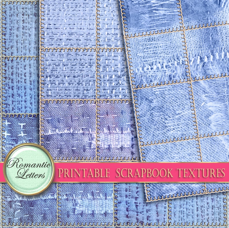 Patchwork Digital Printable Craft Paper Digital Scrapbook - Etsy