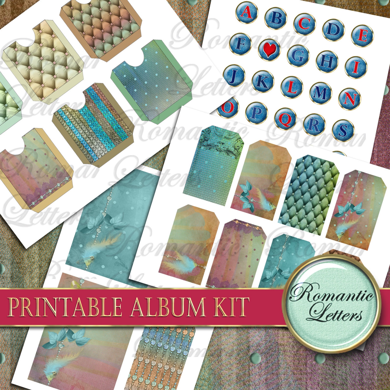 Printable Scrapbook Album Paper Printable Scrapbook Kit Paper - Etsy