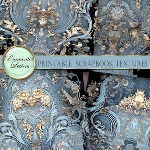 Digital Paper Damask Scrapbook Printable Paper Pack Digital Texture ...