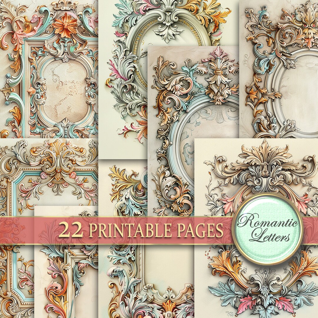 Digital Printable Scrapbook Frames Background Paper Printable Paper ...