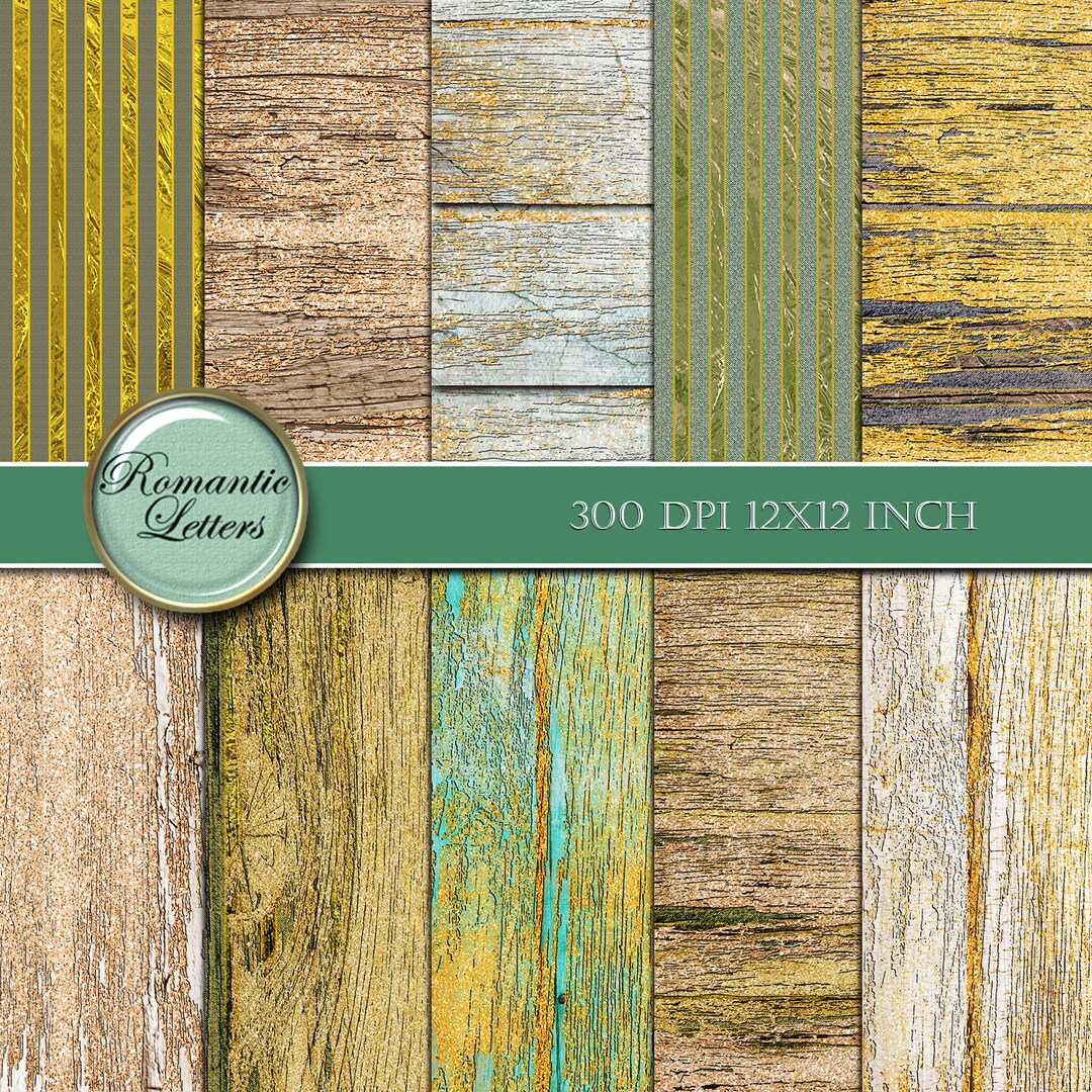 Gold Glitter Digital Paper Background Wood Digital Scrapbooking Gold ...