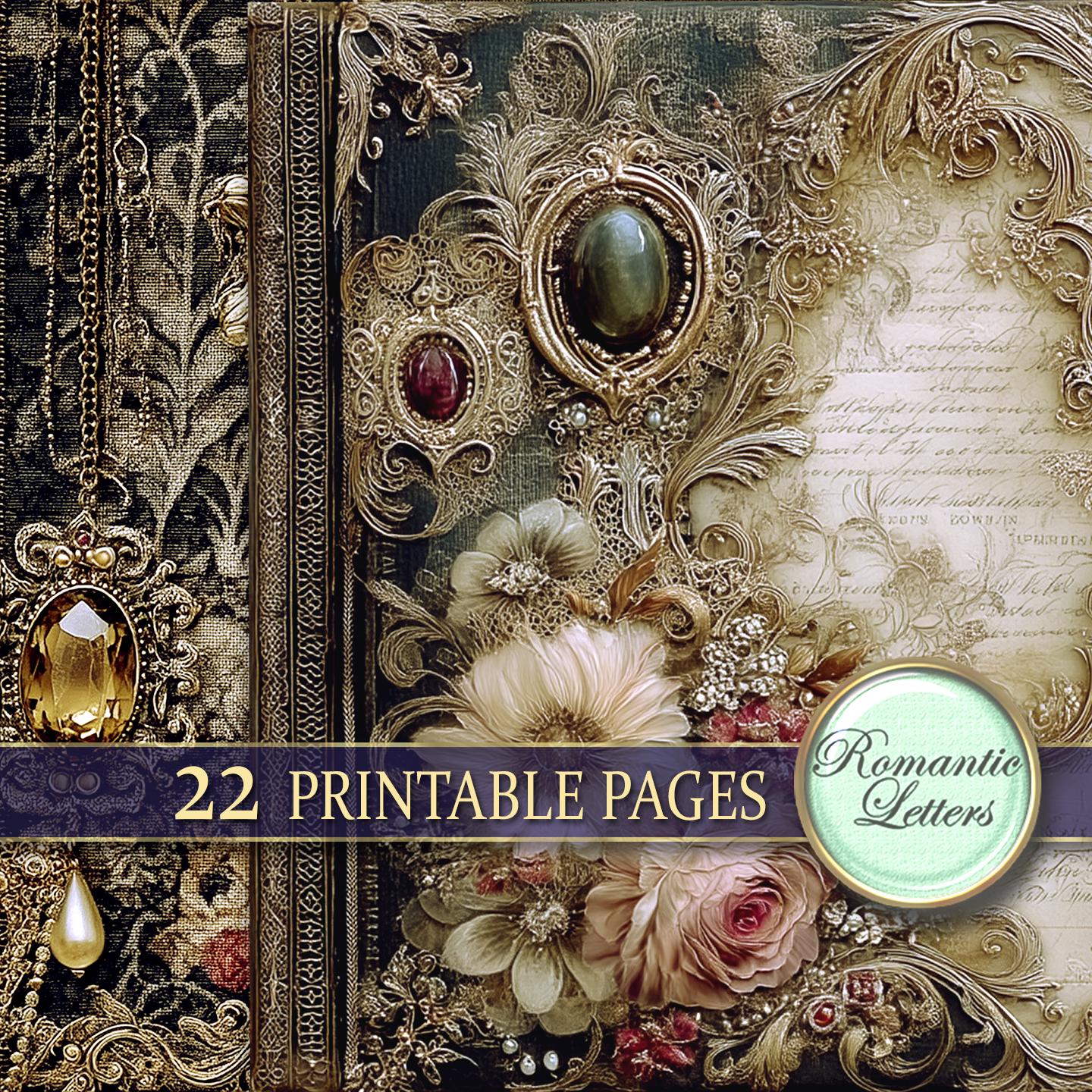 Dark Victorian, Printable Junk Journal Pages, Digital Scrapbook Album ...