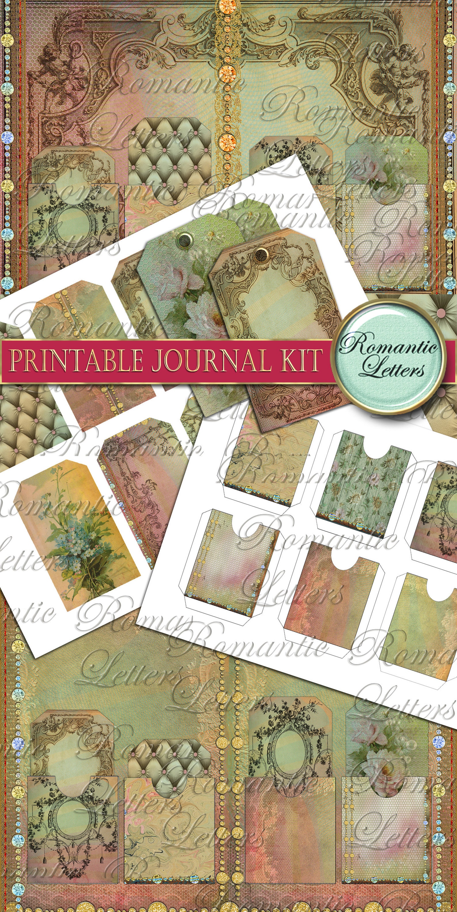 Printable Journal Pages A4 Printable Scrapbook Kit Paper - Etsy