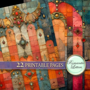 Digital Printable Abstract Art Scrapbook Paper Pack Junk Journal Paper ...