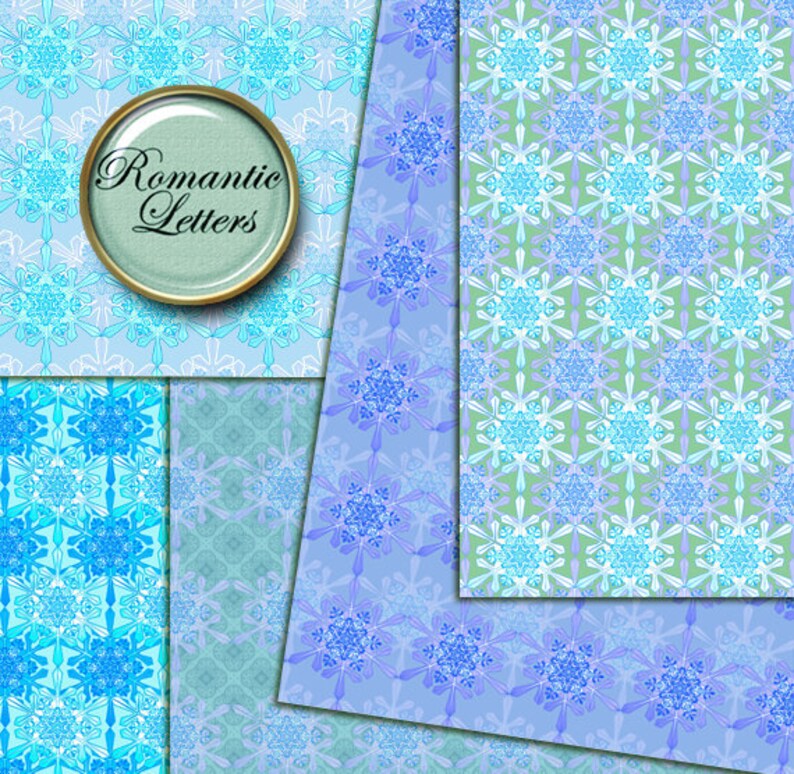 Digital Scrapbook Paper Winter Printable Frozen Winter Wedding - Etsy