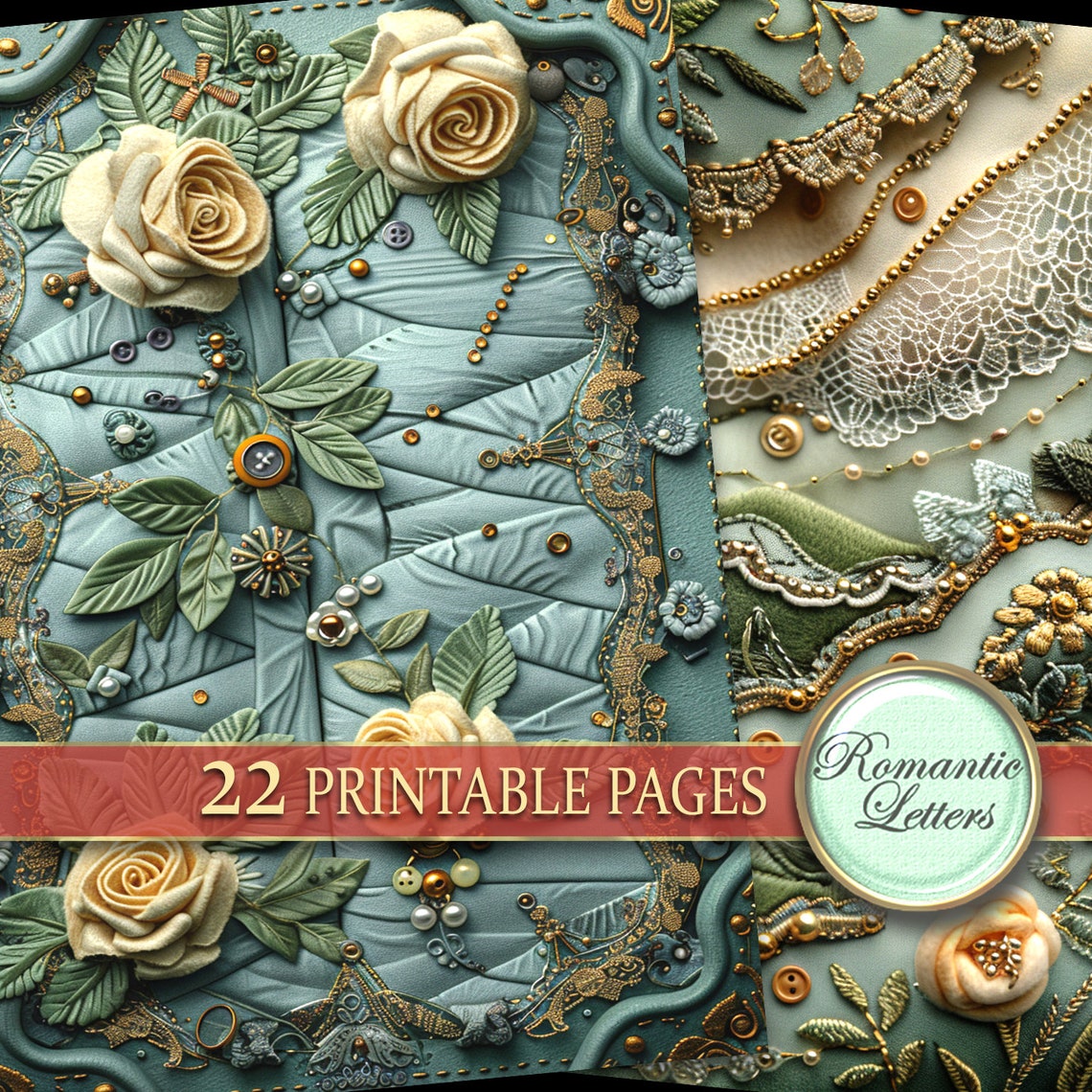 Digital Printable Scrapbook Paper Pack Patchwork Fabric Printable Craft ...