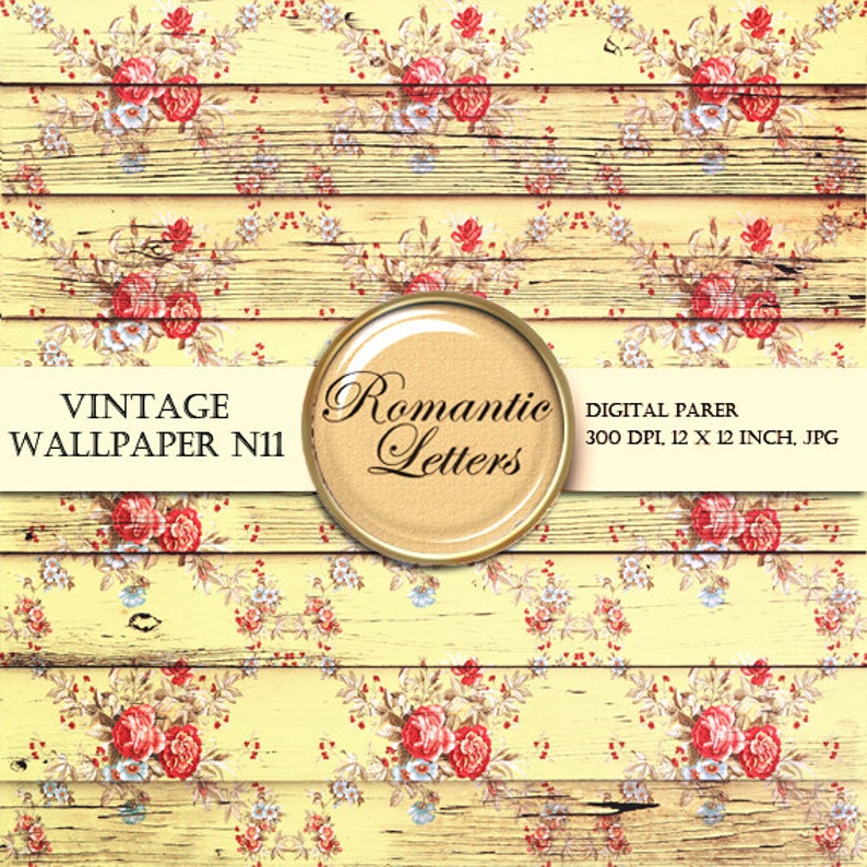 Wallpaper Digital Scrapbook paper pack Vintage texture digital | Etsy