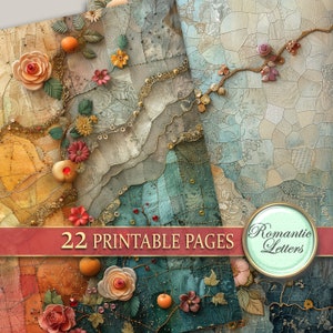 Digital Printable Scrapbook Paper Pack Summer Garden Patchwork Fabric ...