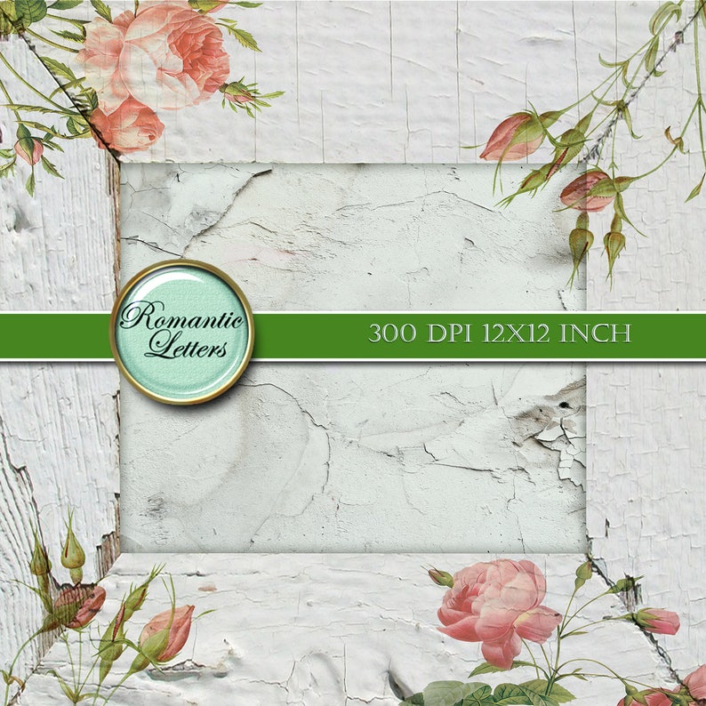 Digital Background Paper Shabby Chic Wedding Scrapbook Digital - Etsy