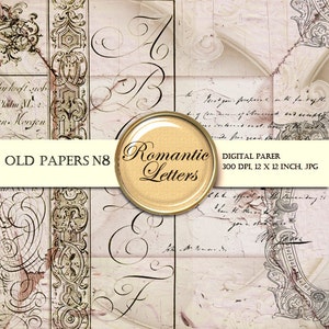 Old Paper Digital Paper Pack Digital Steampunk Digital Scrapbook ...