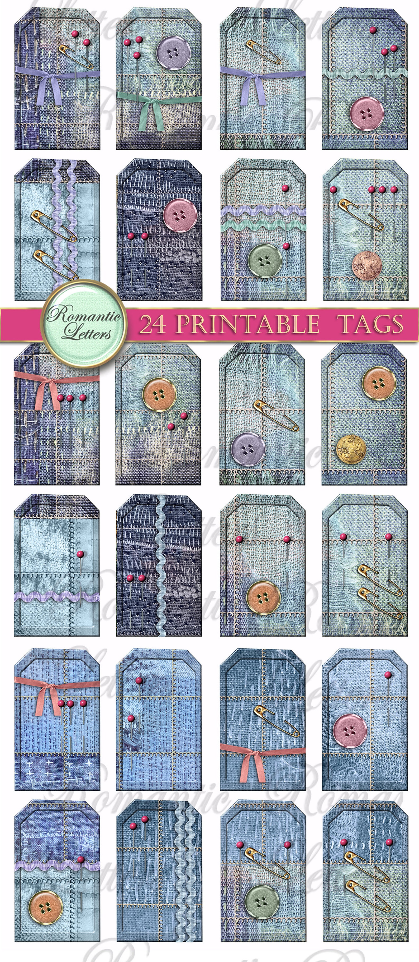 Printable Scrapbook Tags Printable Gift Tags Printable Bookmark Hang ...