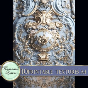 Digital Paper Pack Baroque Gold Wedding Printable Scrapbook Paper ...