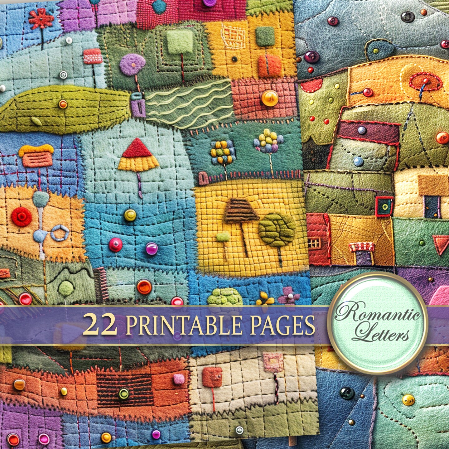 Digital Printable Scrapbook Paper Pack Junk Journal Paper Patchwork ...