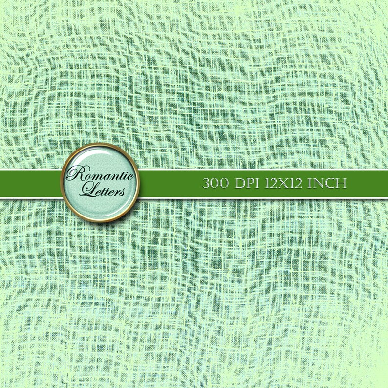 Green Linen Digital Paper Pack Digital Scrapbooking Linen - Etsy