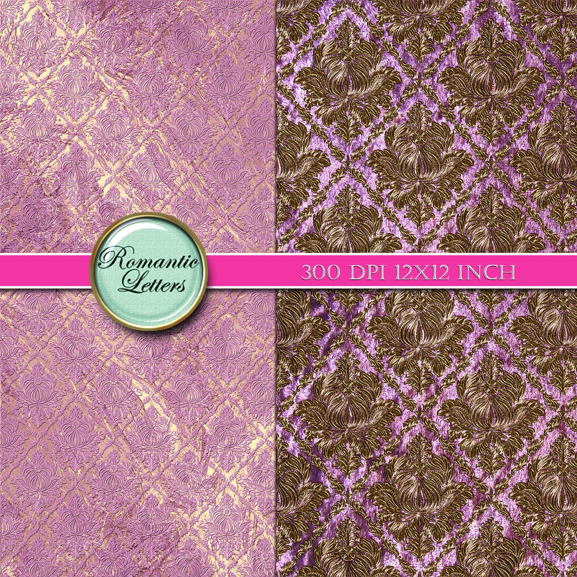 Gold Digital Paper Gital Scrapbook Paper Digital Shabby Chic - Etsy