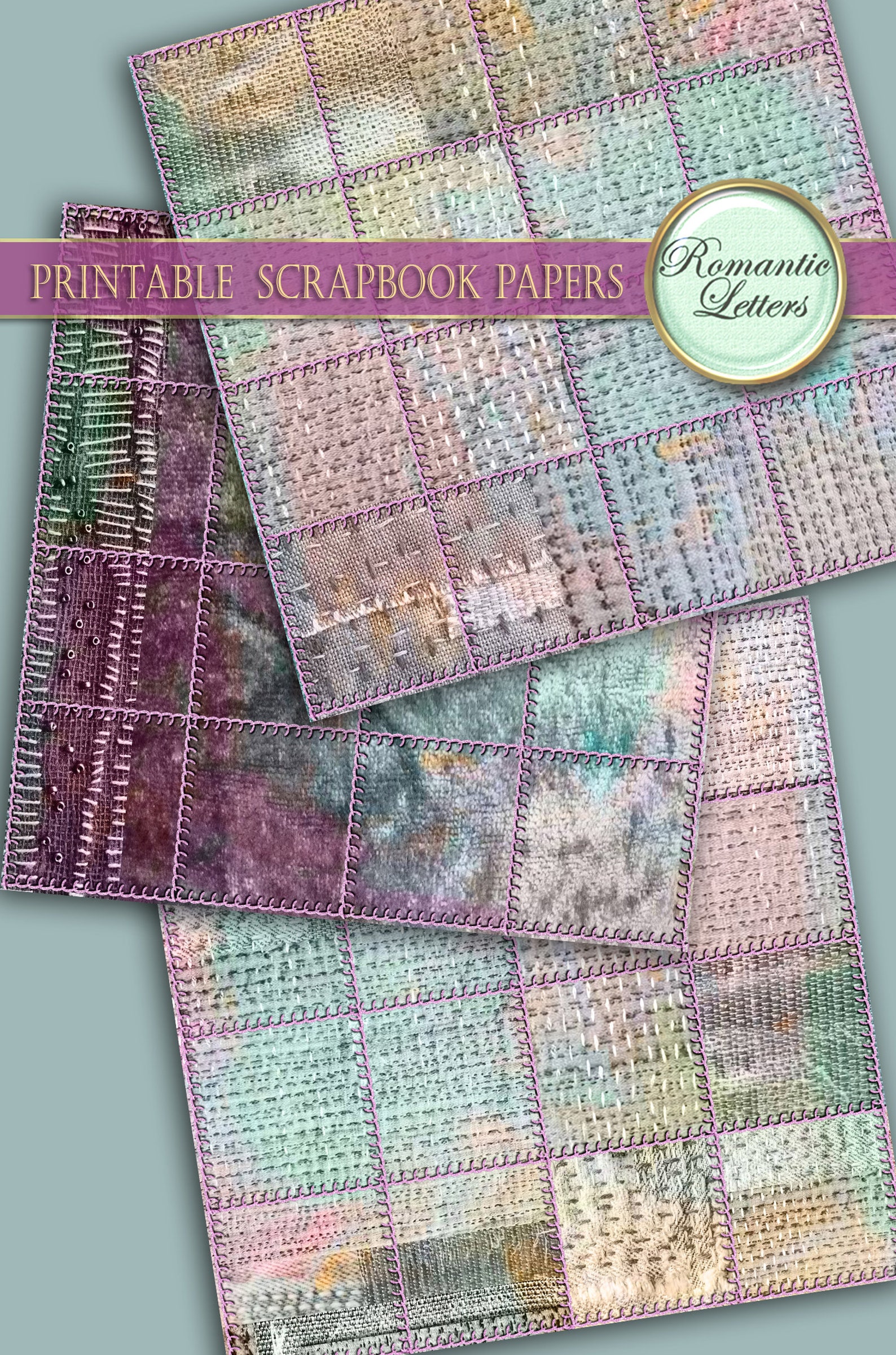 Digital Printable Scrapbook Paper Pack Newborn Album Background Paper ...