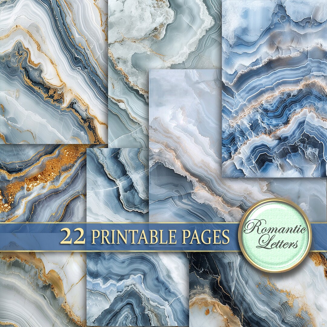 Marble Stone Texture Digital Paper Pack Digital Scrapbook Decoupage ...