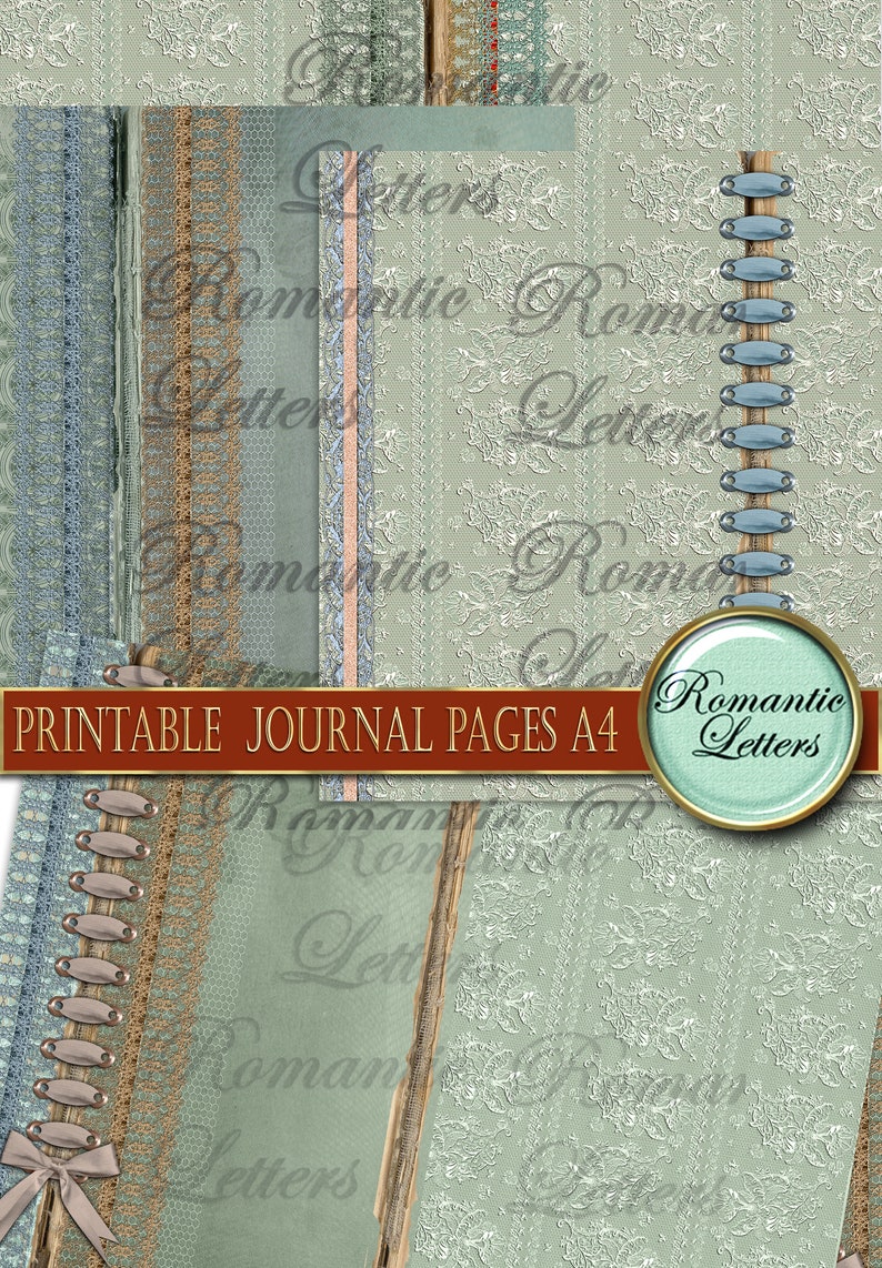 Printable Junk Journal Pages Printable Junk Journal Paper | Etsy