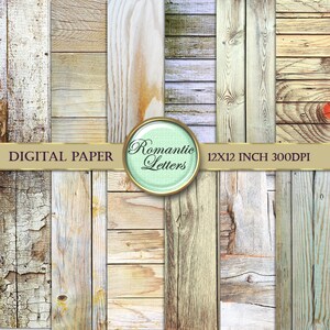 Digital Paper White Wood Digital Scrapbook Paper Pack Wood Texture ...