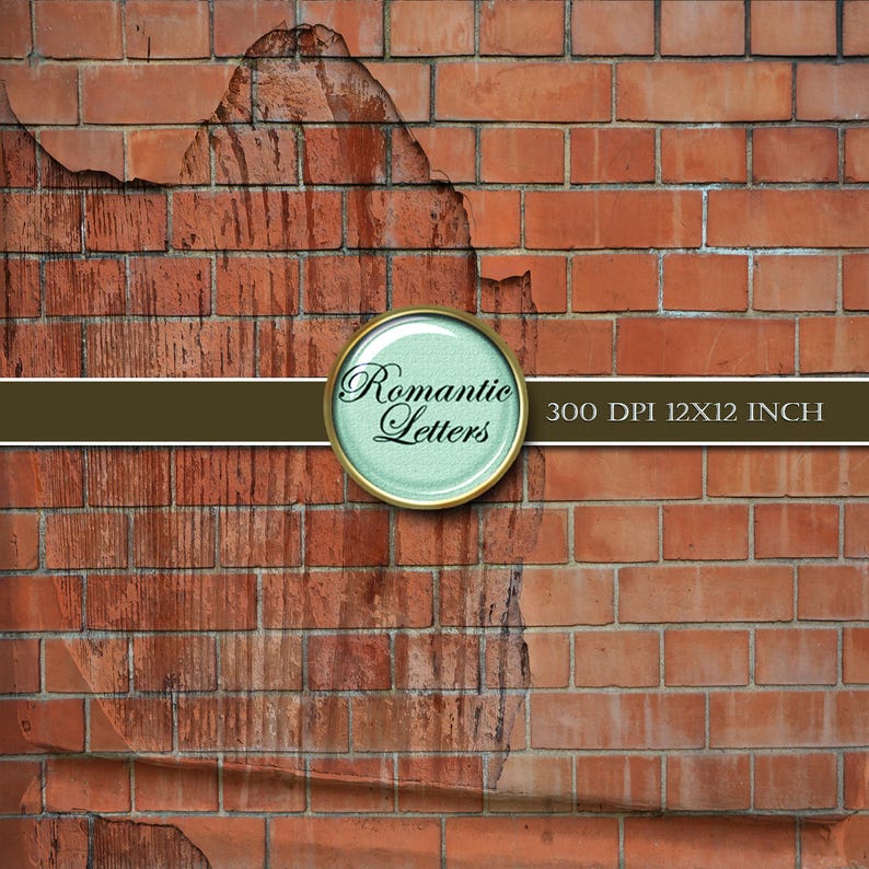 Brick Digital Paper Pack Scrapbook Brick Wall Texture Grunge | Etsy