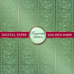 Digital Damask Digital Printable Paper Pack Digital Scrapbook Digital ...