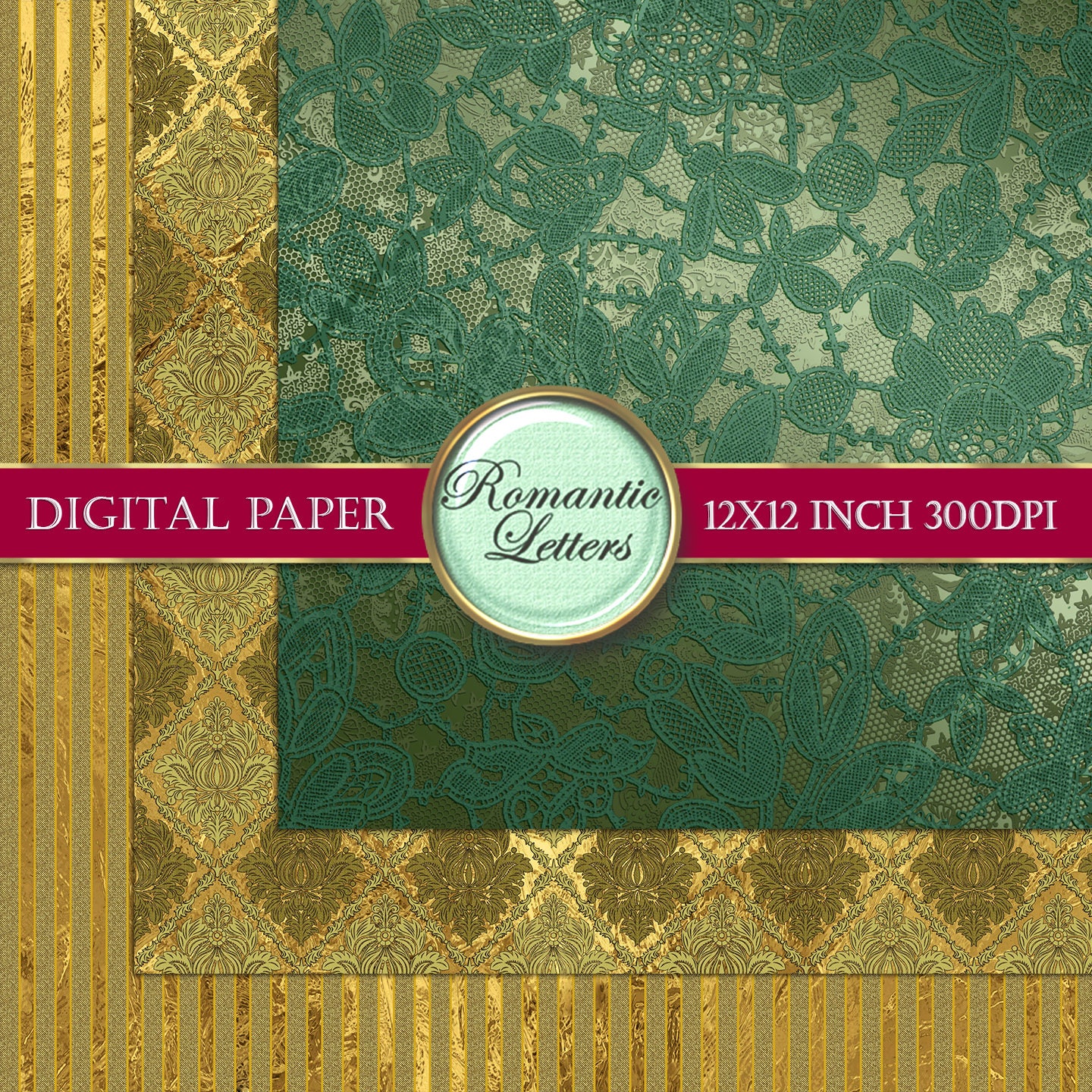 Digital damask digital printable paper pack digital scrapbook | Etsy
