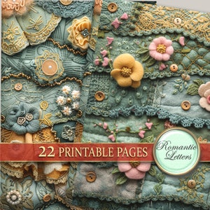 Digital Printable Scrapbook Paper Pack Junk Journal Paper Patchwork ...