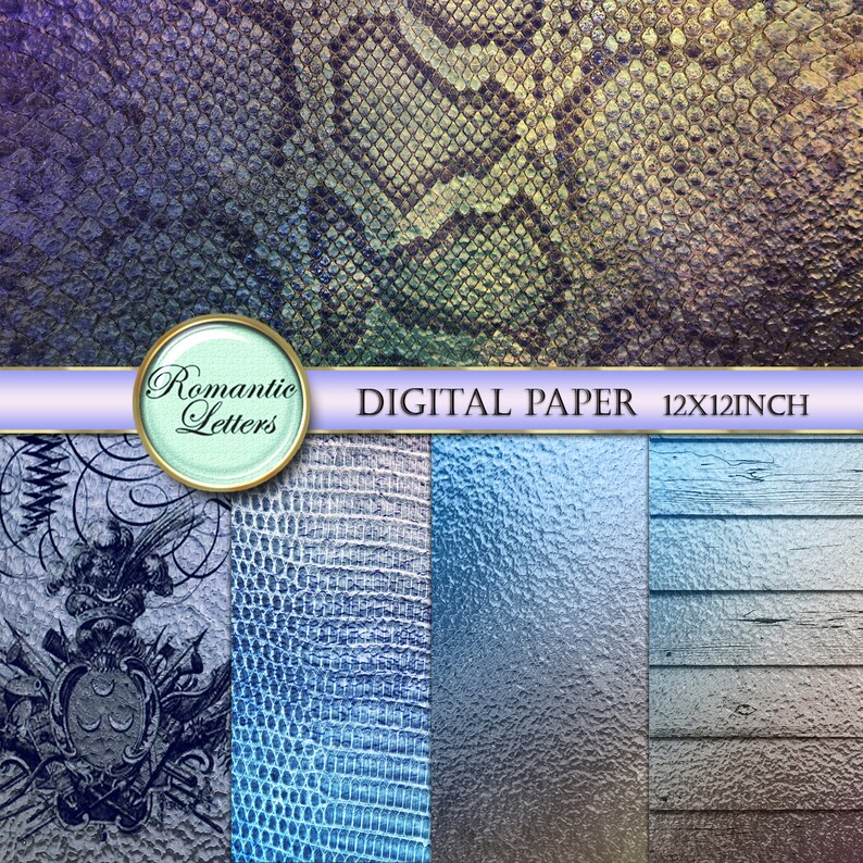 Dragon Digital Paper Scrapbook Gold Glitter Paper Digital Snake Skin ...