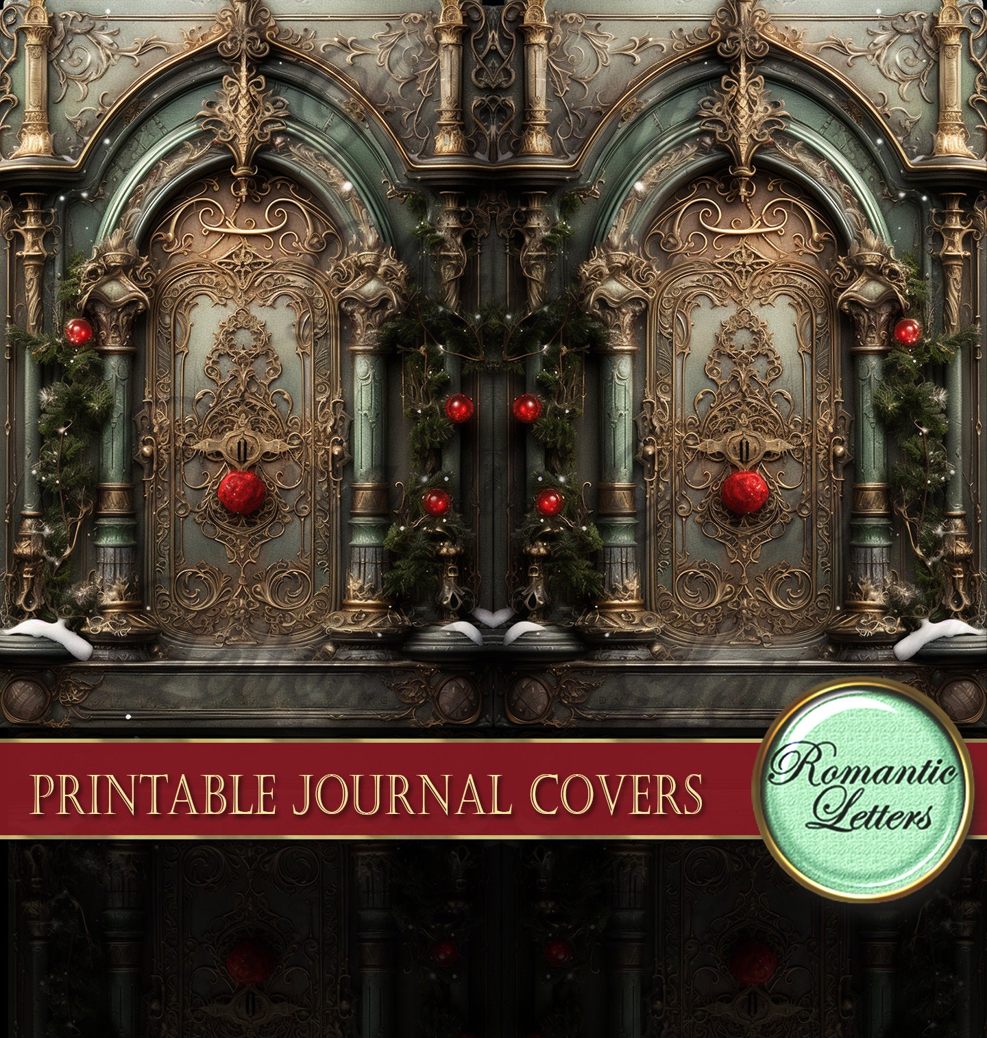 Printable Christmas Journal Covers Digital Scrapbooking Paper Printable ...