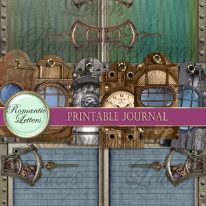 Printable Junk Journal Kit Steampunk Industrial Digital Scrapbook ...