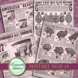 Printable Victorian Magazine Pages Digital Printable Paper Vintage ...