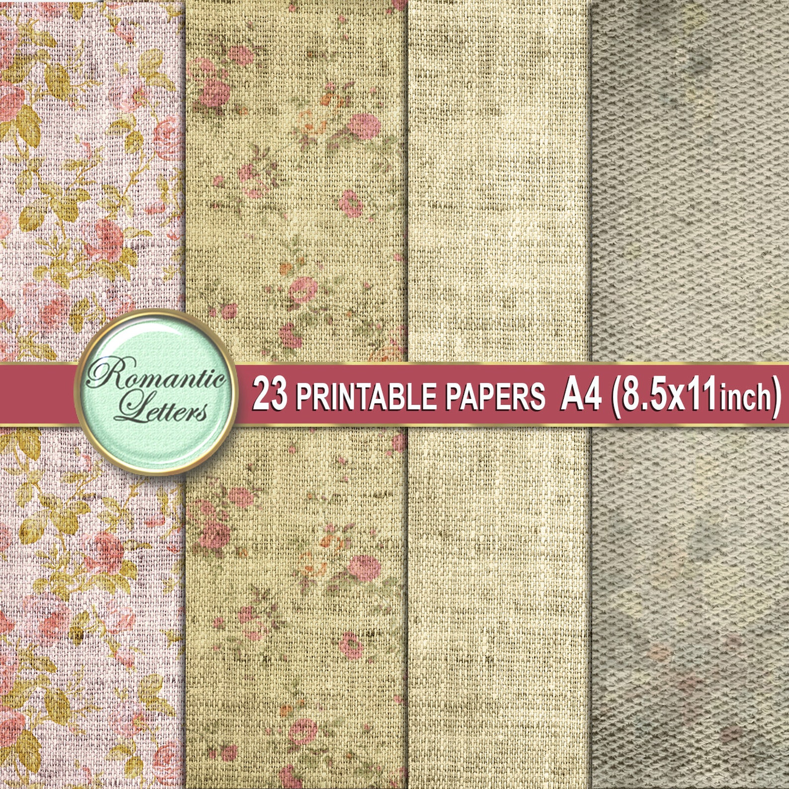 Digital printable scrapbook paper pack journal pages | Etsy