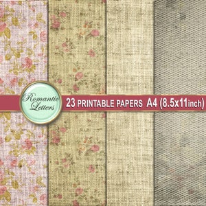 Digital Printable Scrapbook Paper Pack Journal Pages Backgrounds ...