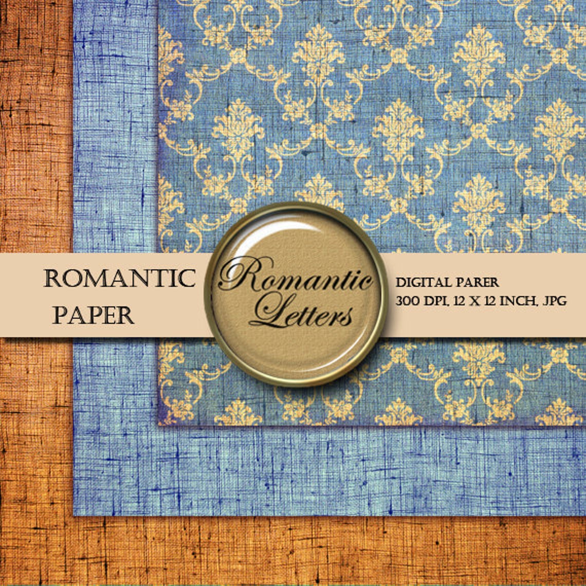 Floral Digital Scrapbook Paper Pack Damask Digital | Etsy