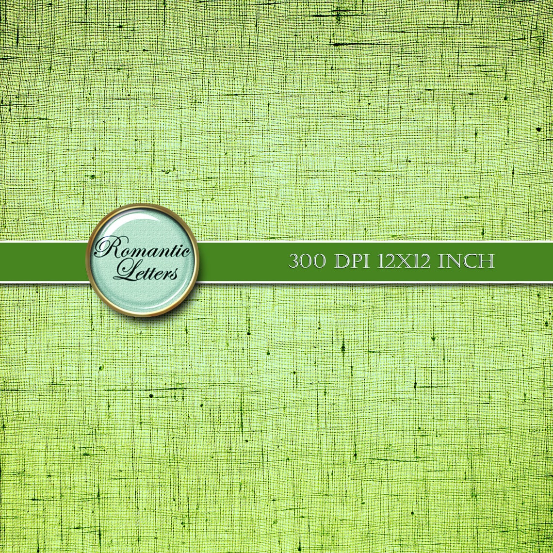 Green Linen Digital Paper Pack Digital Scrapbooking Linen - Etsy