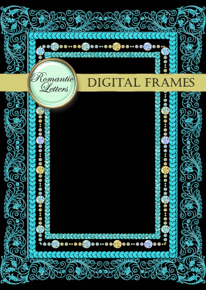Digital Scrapbook Frames Gold Clip Art Lace Digital Scrapbook | Etsy
