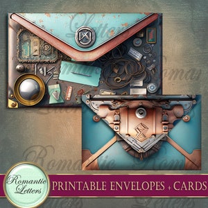 Printable Envelopes Cards Steampunk Scrapbook Printable Steampunk Junk ...